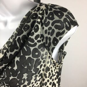 Express | Tops | Express Snow Leopard Cowl Neck Open Back Top | Poshmark